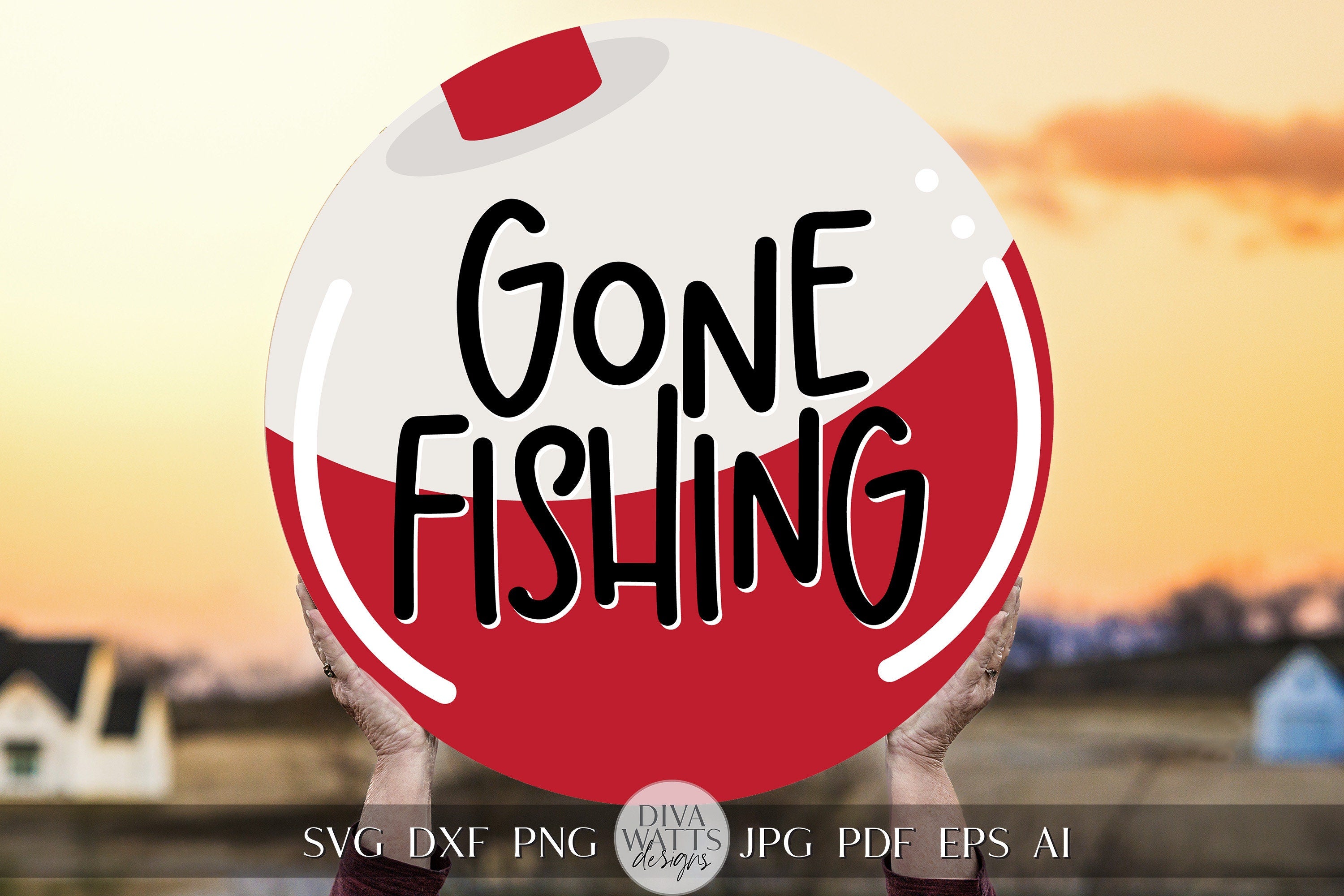 Gone Fishing SVG Fishing Door Hanger svg Cute Fishing Door svg Fishing ...