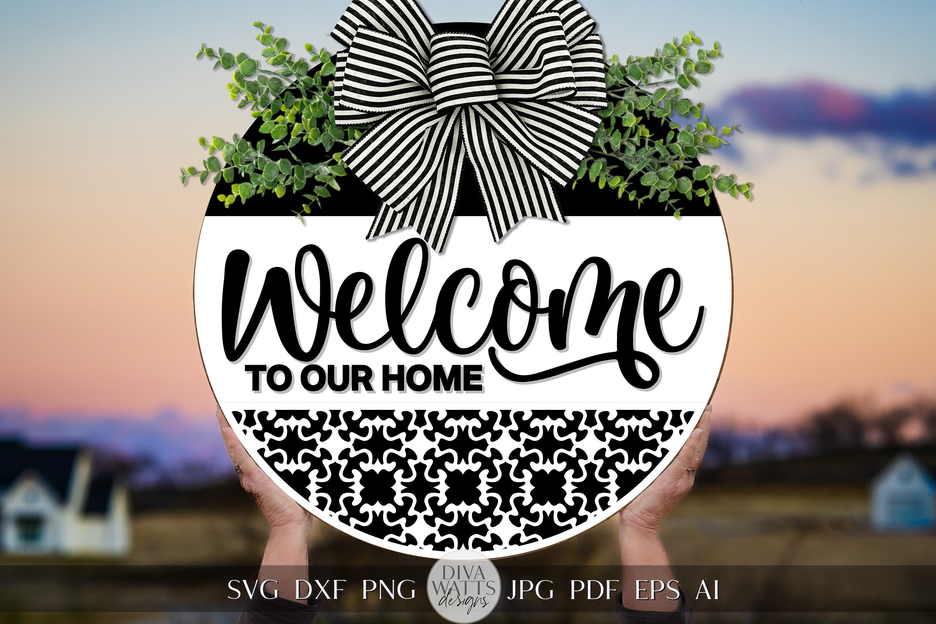 Welcome To Our Home SVG Welcome Sign svg Welcome Door Hanger SVG Simpl ...