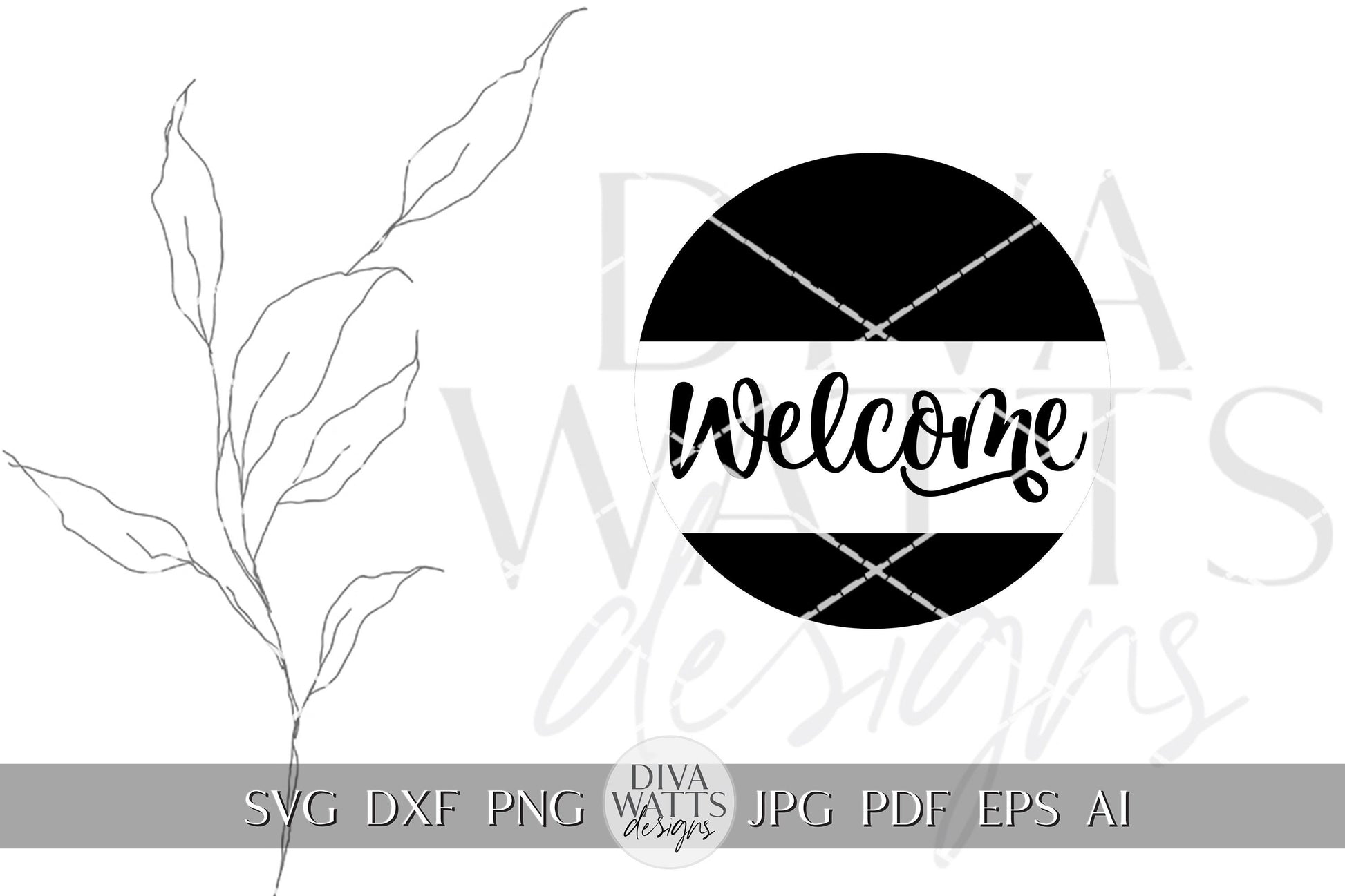 Welcome SVG Welcome Sign svg Welcome Door Hanger SVG Simple Door Hange ...