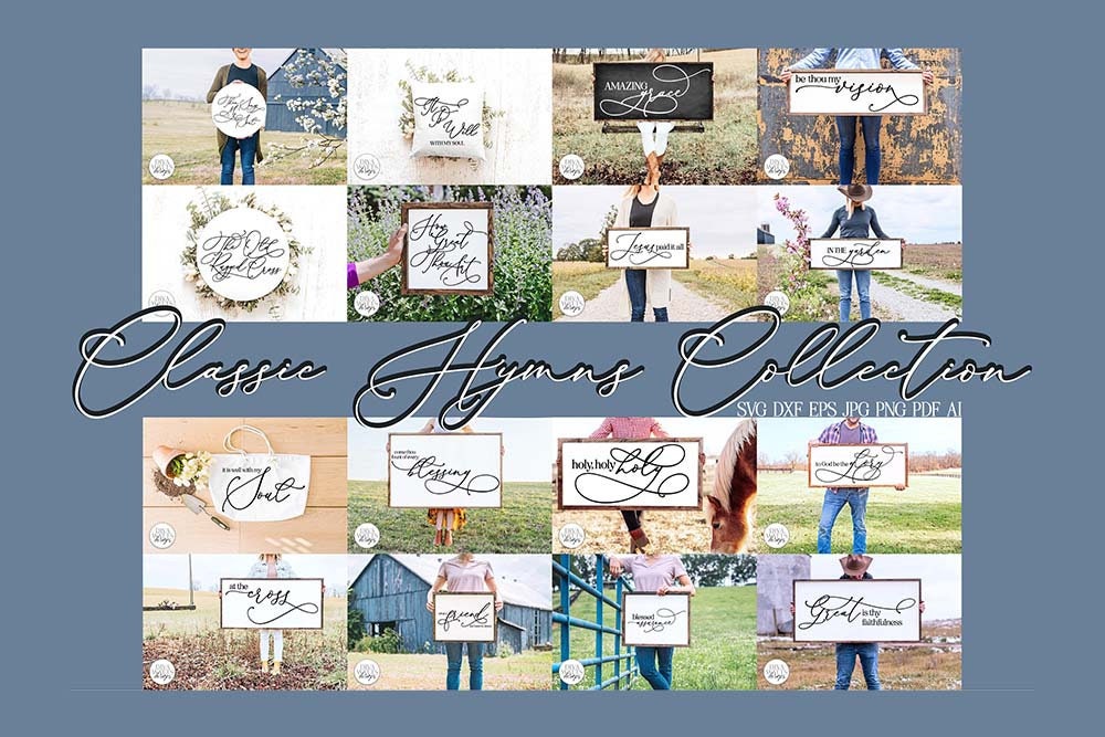 Classic Hymns Collection 16 Christian Farmhouse SVG Designs – Diva ...